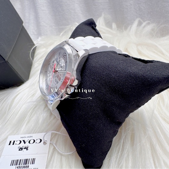 Coach | Accessories | Nwt Coach Libby Watch 37 Mm Women Unisex White ...